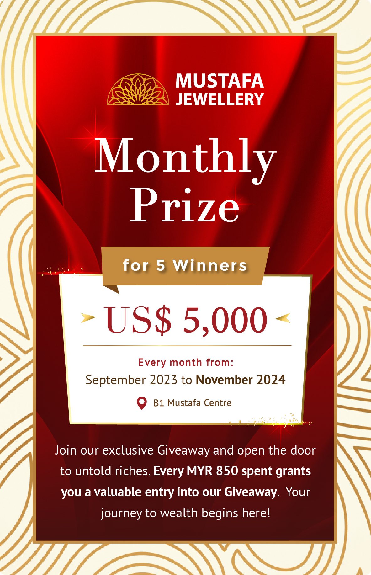 Gold, Diamond & Silver Jewellery - Mustafa Jewellery Malaysia