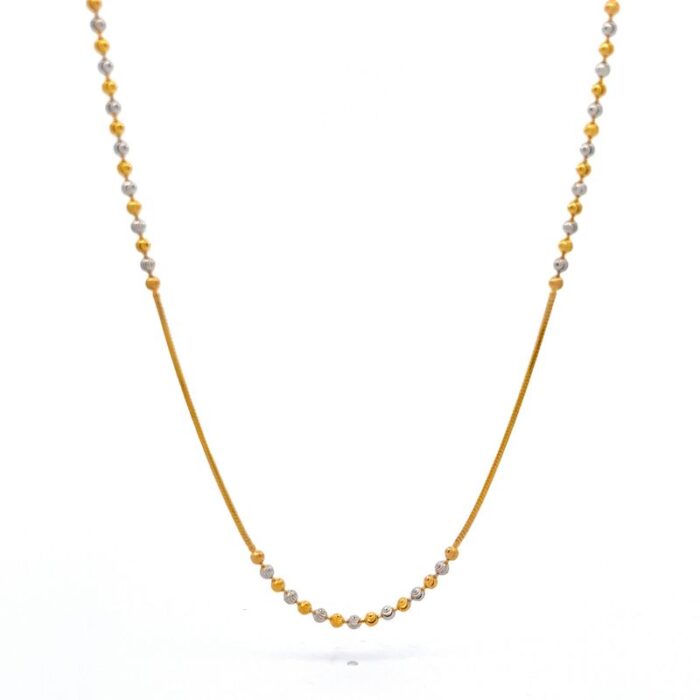 Sparkle Fusion Gold Chain - Mustafa Jewellery