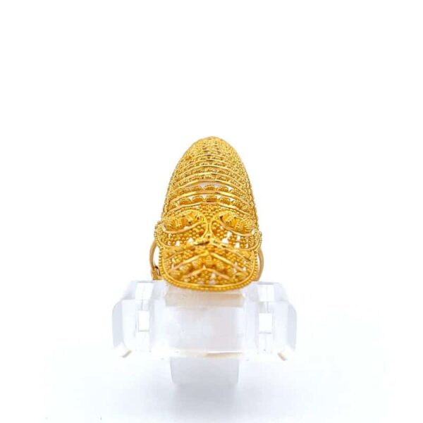 Ethereal Filigree Gold Ring - Mustafa Jewellery