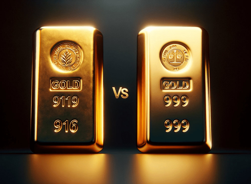 916 vs 999 Gold | Explained Gold Face-Off - Mustafa Jewellery